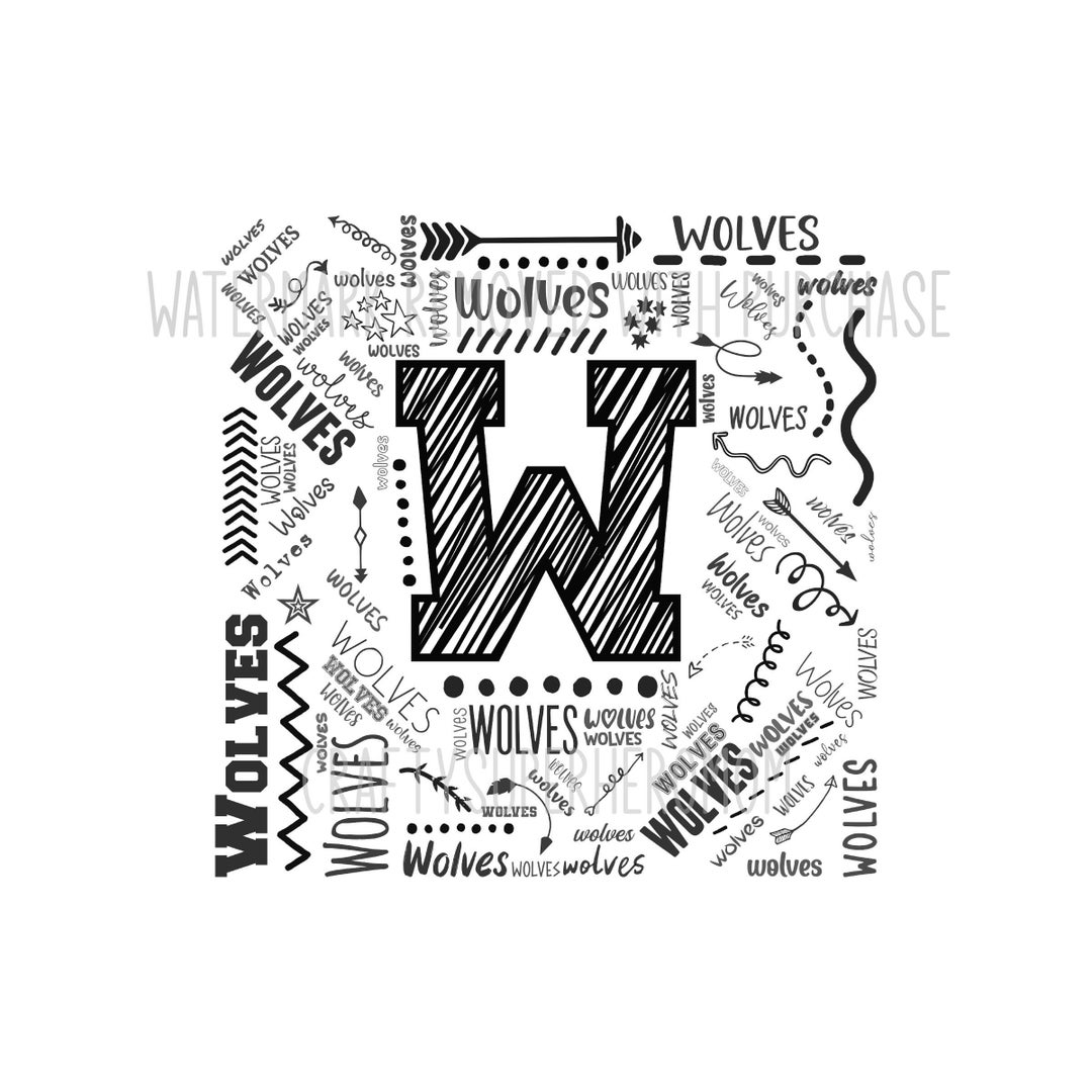 INSTANT Digital Download - WOLVES - Svg Pdf Png Jpg - Includes 12"x12 ...