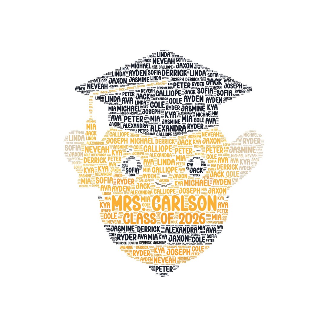 Personalized Custom Digital Graduation BUMBLEBEE Bee Word Cloud Art ...
