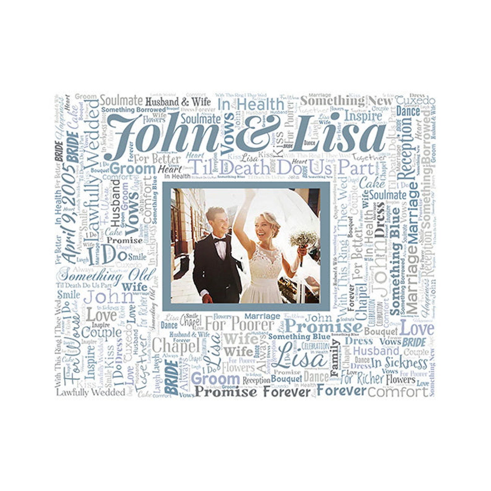 Digital WEDDING Gift Frame Outline Place a Photo Over the - Etsy