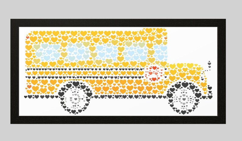 INSTANT Digital Download - SCHOOL BUS Hearts - Svg Pdf Png Jpg - Great ...