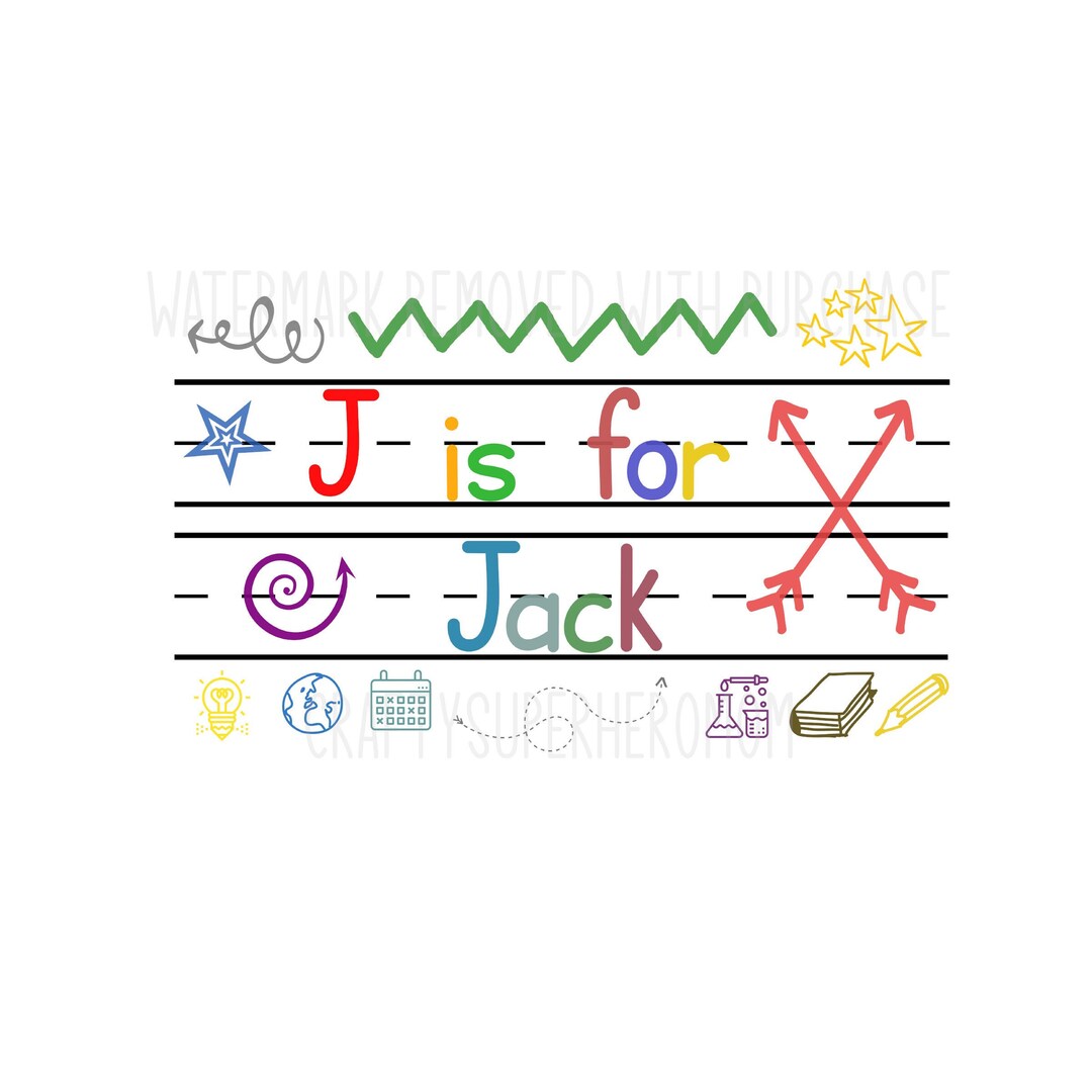 Digital Back to School Design - Tracing Paper Lines - Customize Student ...