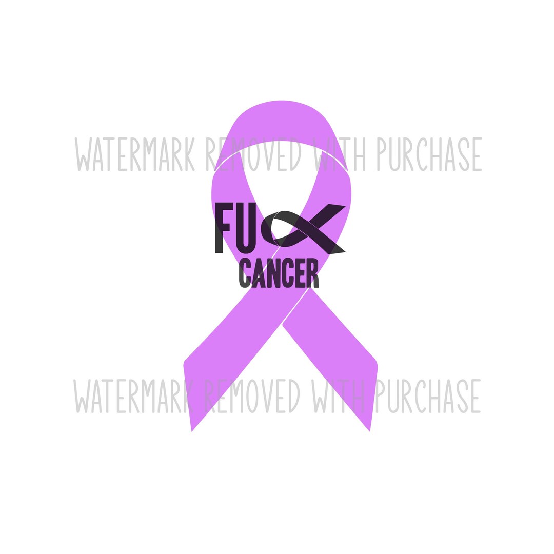 CUSTOM Digital Download - F U CANCER AWARENESS Ribbons Pdf Png Jpg Svg ...