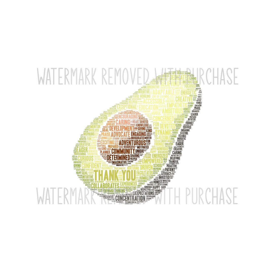 Digital Avocado Word Cloud Art Wordle - Makes a Great Teacher ...