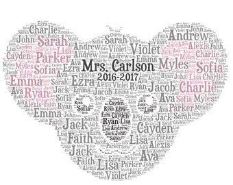 Digital DUCK Word Cloud Art Wordle Makes Great Teacher | Etsy