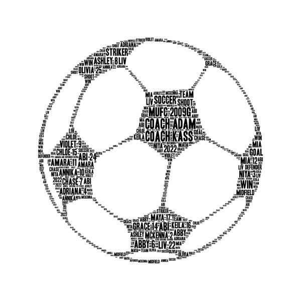 Soccer Word Art - Etsy