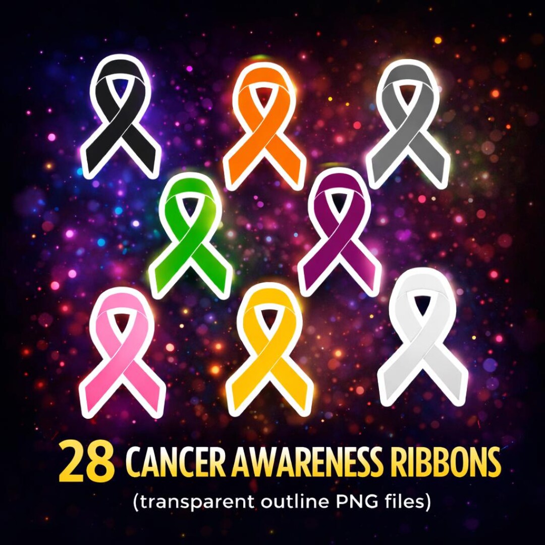 INSTANT Digital Download - Cancer Awareness PNG Bundle | Bordered ...