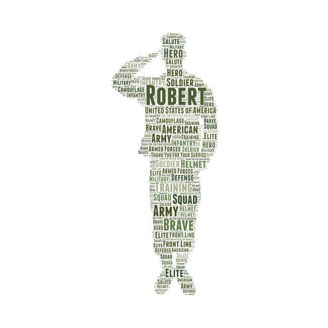 United States Army Salute Word Cloud Art Print Makes Great - Etsy