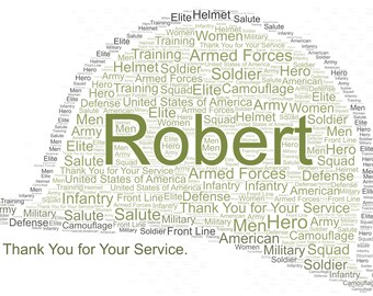 Soldier Word Art | Etsy