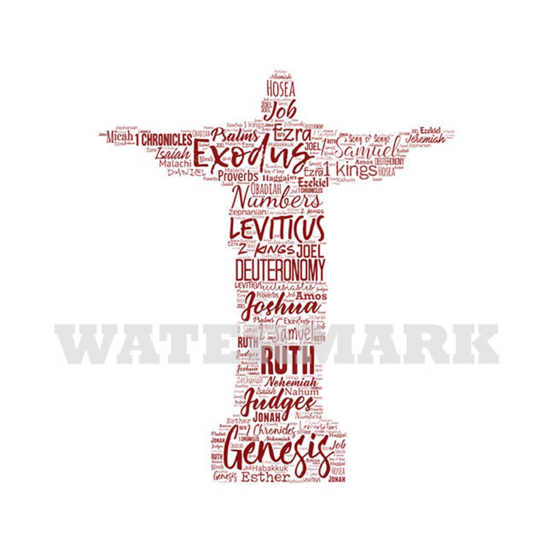 INSTANT Digital Download OLD TESTAMENT Bible Jesus Word Cloud Wordle ...