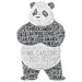 Digital PANDA Word Cloud Art Wordle Makes a Great Teacher Appreciation ...