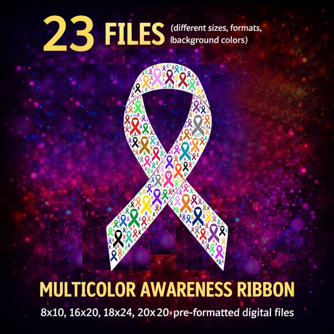 INSTANT Digital Download CANCER AWARENESS Ribbon Printable | Fundraiser ...