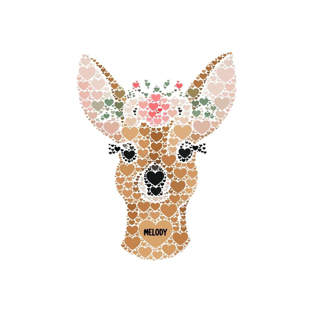 Custom DEER Doe Flowers - NAME - Makes a Great Teacher, Baby Shower ...