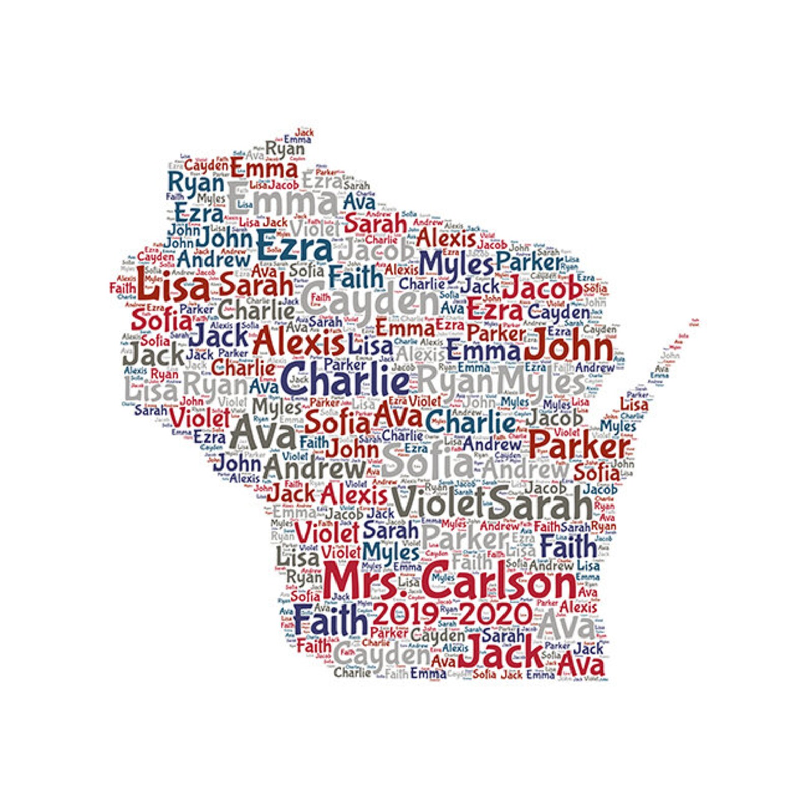 Wisconsin US STATE Digital Word Cloud Art Print Makes Great - Etsy