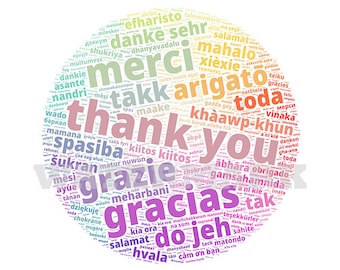Thank You Word Cloud | Etsy