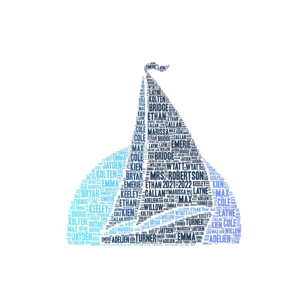 Digital SAILBOAT Ship Word Cloud Art - Makes a Great Teacher ...