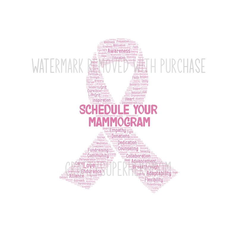 INSTANT Digital Download - Breast CANCER AWARENESS Ribbons Pdf Png Jpg ...