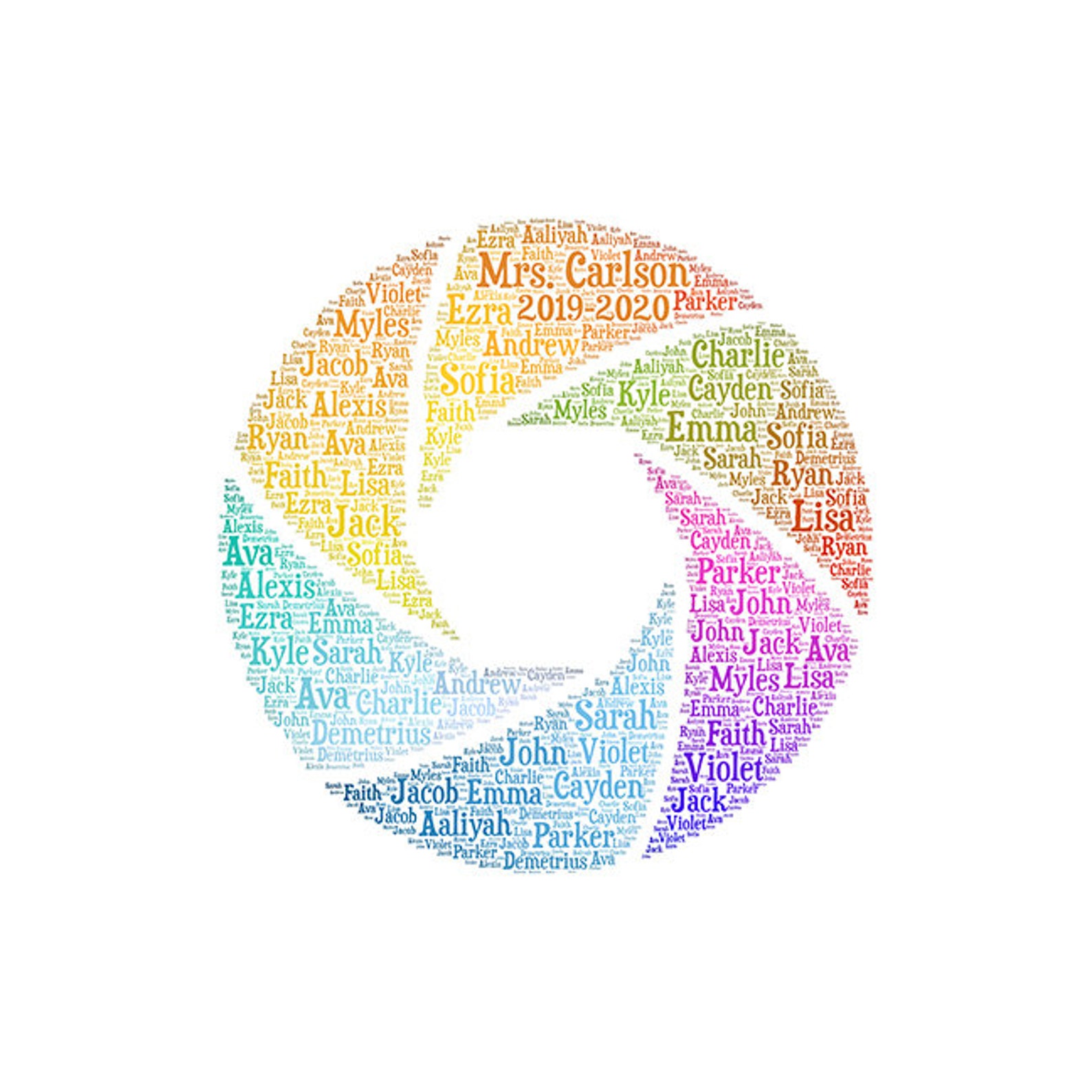 Digital Pinwheel Word Cloud Art Wordle - Makes Great Teacher ...