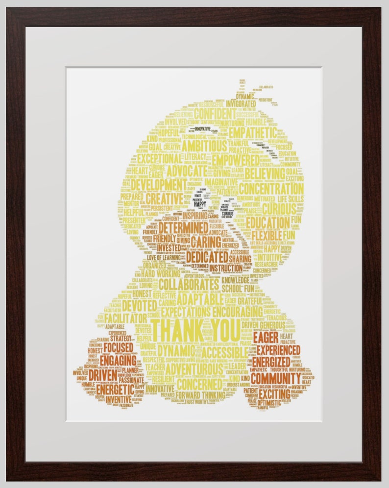 Digital DUCK Word Cloud Art Wordle Makes Great Teacher - Etsy
