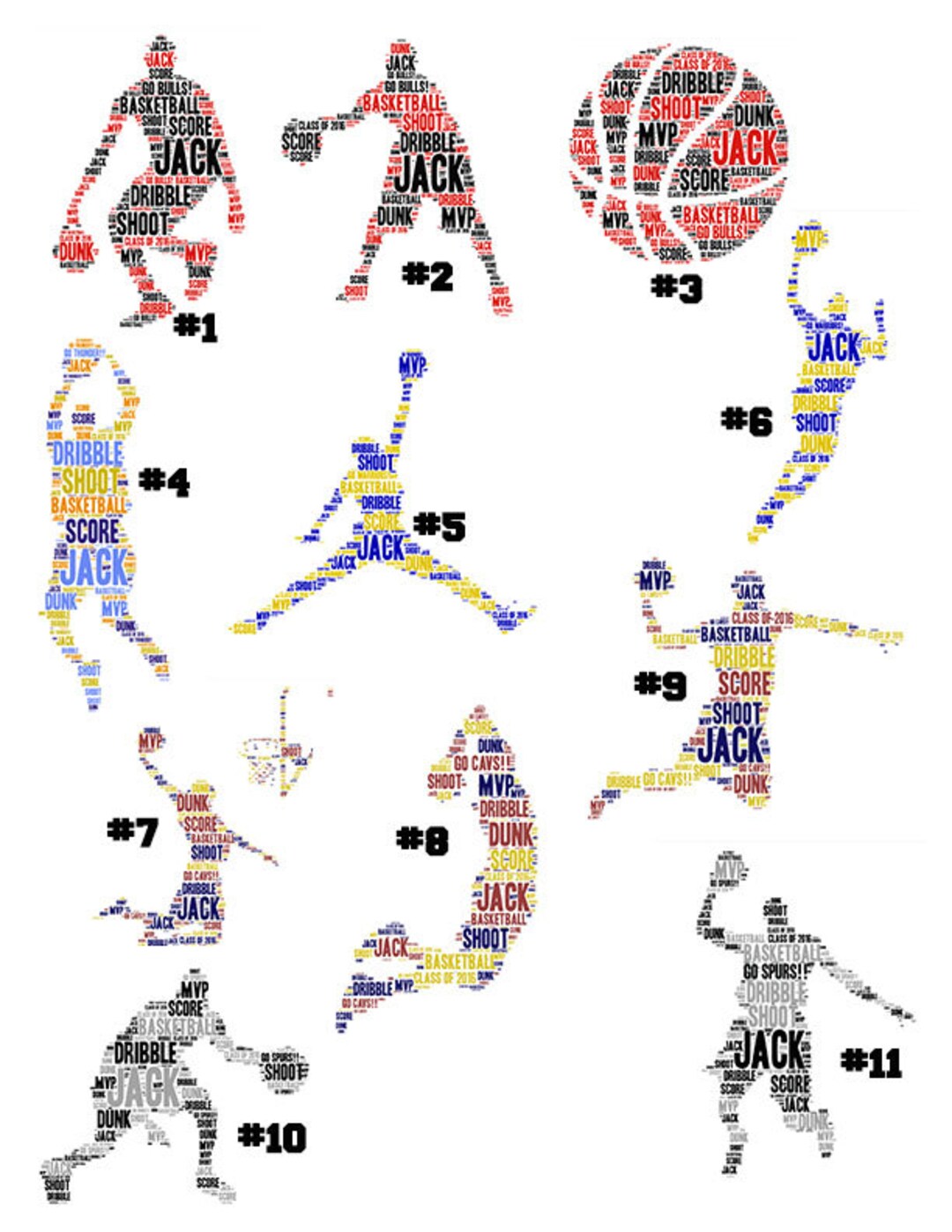 Digital MEN'S / BOYS BASKETBALL Word Cloud Art Makes a - Etsy