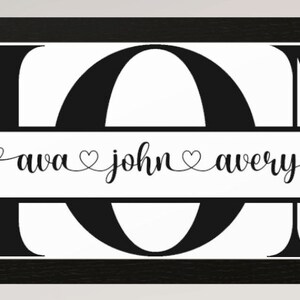 Custom Digital MOM Split Font With Children's Names / Gift Printable ...