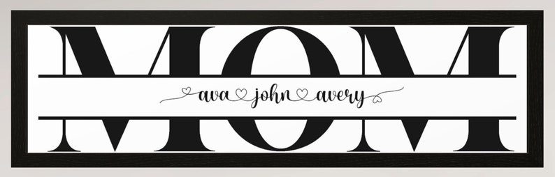 Custom Digital MOM Split Font With Children's Names / Gift Printable ...