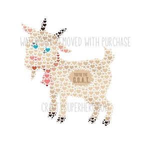 INSTANT Digital Download - Goat Greatest of All Time Svg Pdf Png Jpg ...