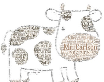 Cow Wordle Print - Etsy