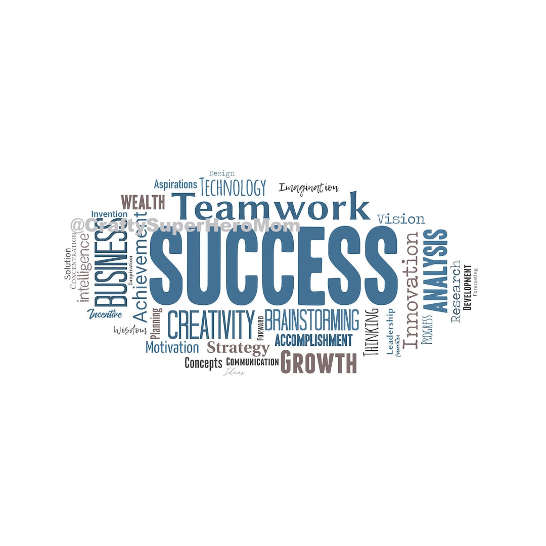 Personalized Digital Custom Word Cloud Art - Corporate Success ...