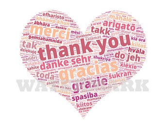 Thank You Word Cloud | Etsy