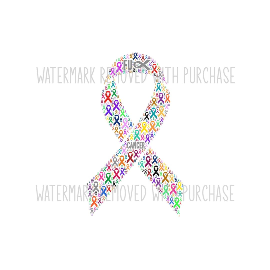 INSTANT Digital Download - F U CANCER AWARENESS Ribbons Pdf Png Jpg Svg ...