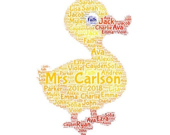 Digital SLOTH Word Cloud Art Wordle Makes Great Teacher - Etsy