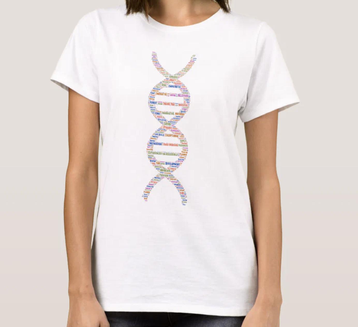 Custom Digital DNA Strand Word Cloud Art - Makes a Great Birthday or ...