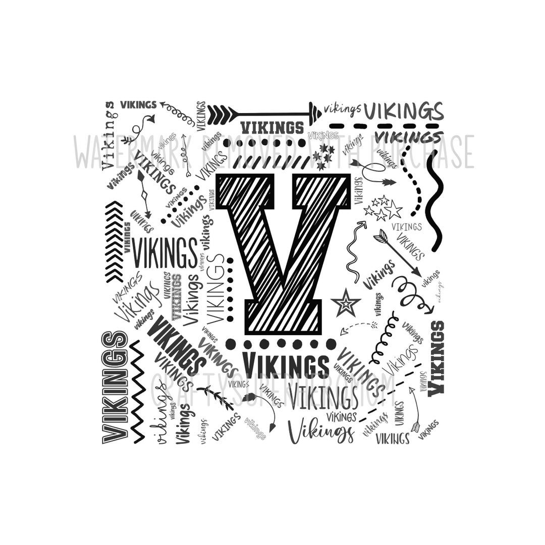 INSTANT Digital Download - VIKINGS - Svg Pdf Png Jpg - Includes 12"x12 ...