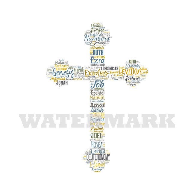 INSTANT Digital Download OLD TESTAMENT Bible Religious Word Cloud ...