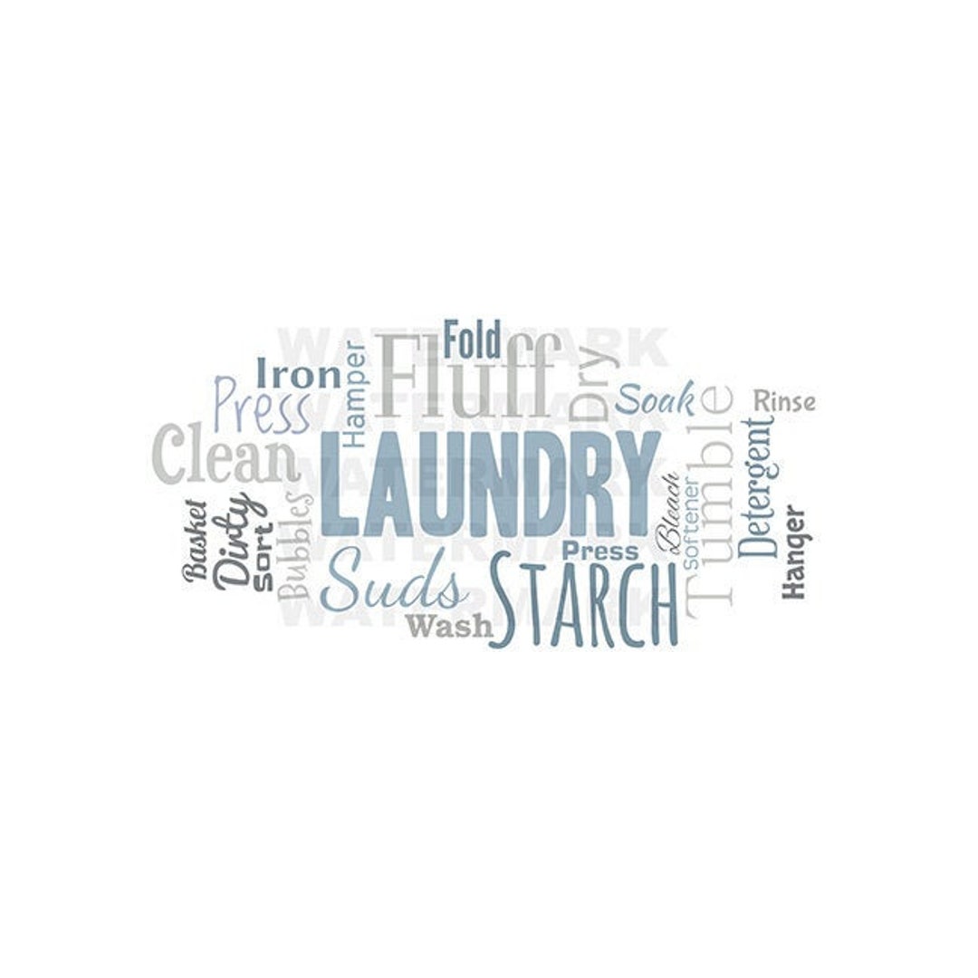 Customized Digital LAUNDRY ROOM Word Cloud Art Great Housewarming Gift ...