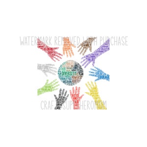 INSTANT Digital Download DIVERSITY Equity Inclusion DEI Word Cloud ...