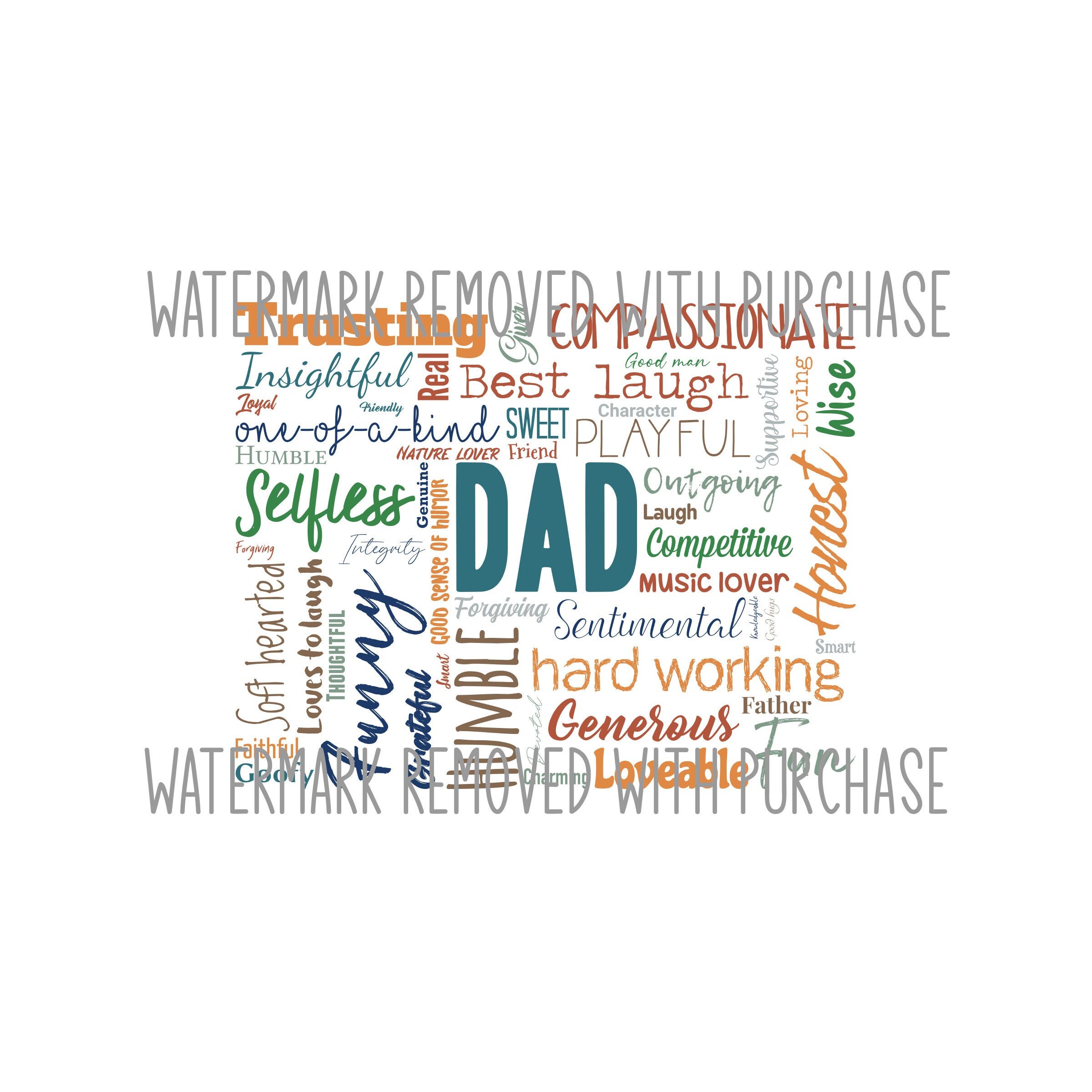 Daddy Word Cloud