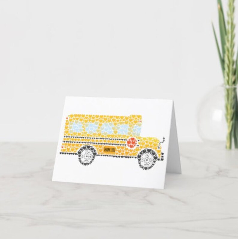INSTANT Digital Download THANK YOU School Bus Hearts Svg - Etsy