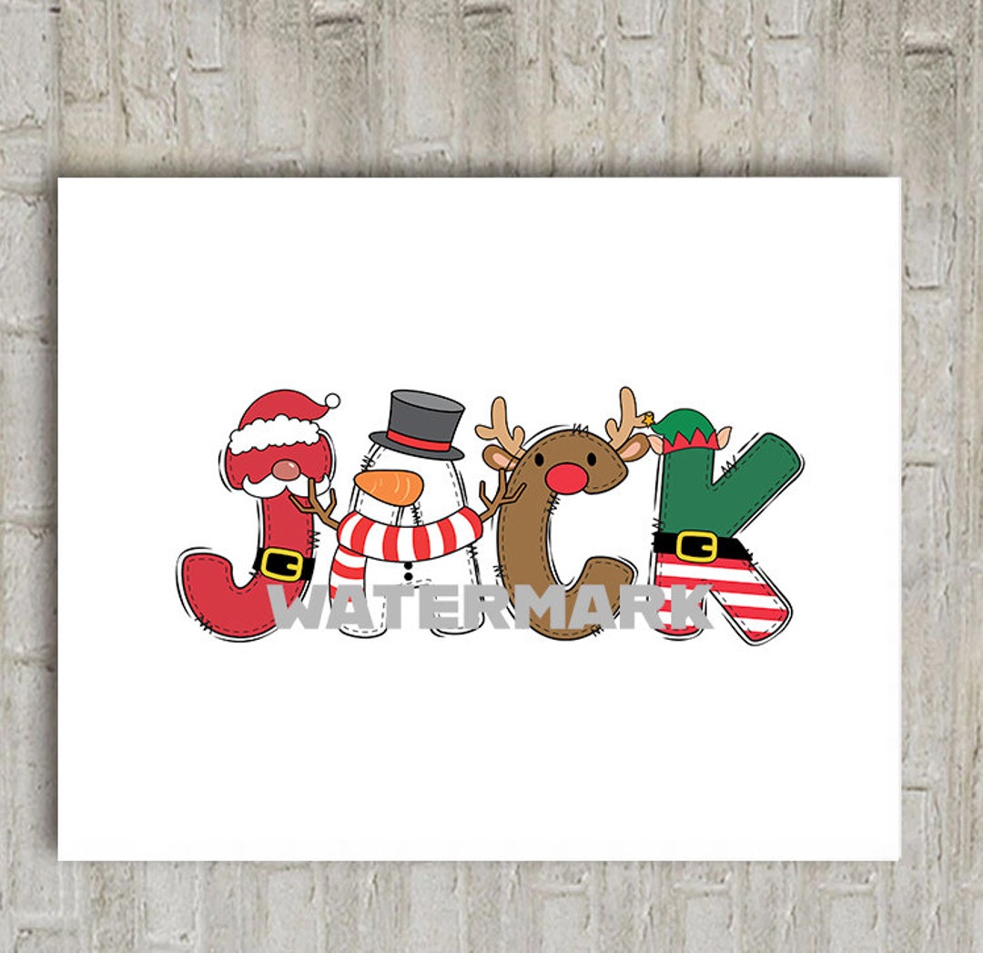 Custom Digital Printable Christmas Holiday Name / Family Name - Etsy