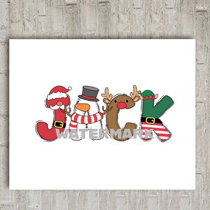 Custom Digital Printable Christmas Holiday Name / Family Name - Etsy