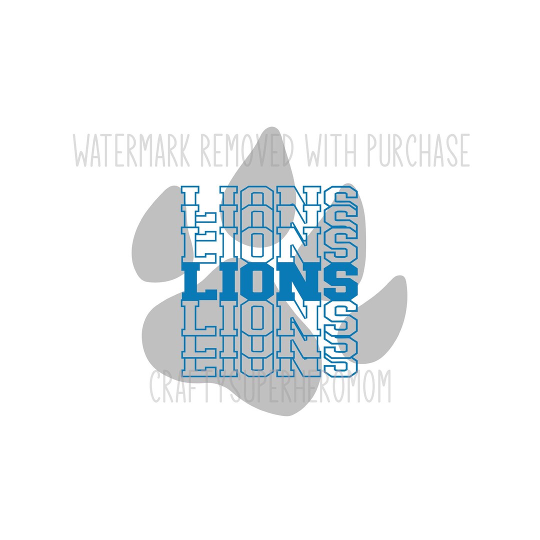 Custom Digital School Spirit Design School Stacked Font Mascot Name and ...