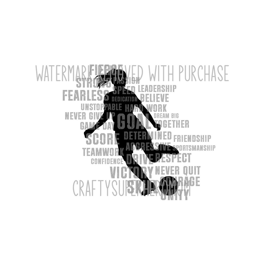 Instant Digital Download - Female FUTBOL SOCCER Ball Player Word Cloud ...