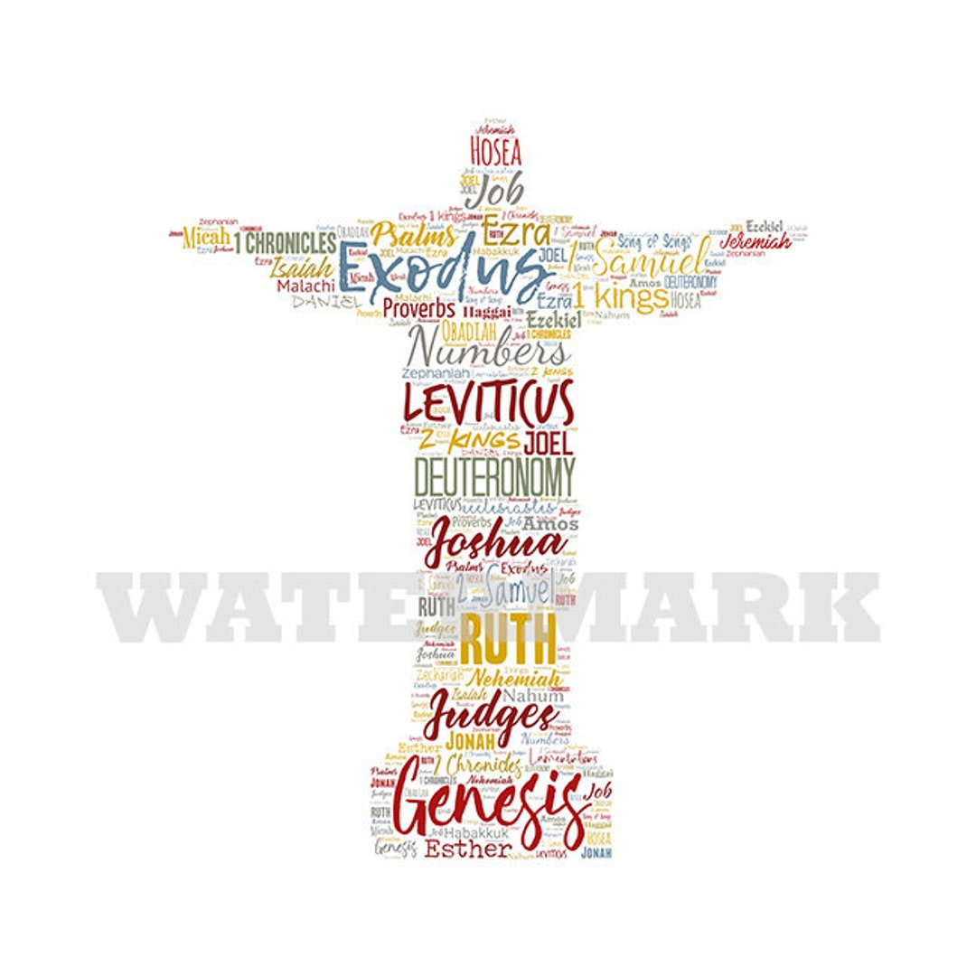 INSTANT Digital Download - OLD TESTAMENT Bible Jesus Word Cloud Wordle ...