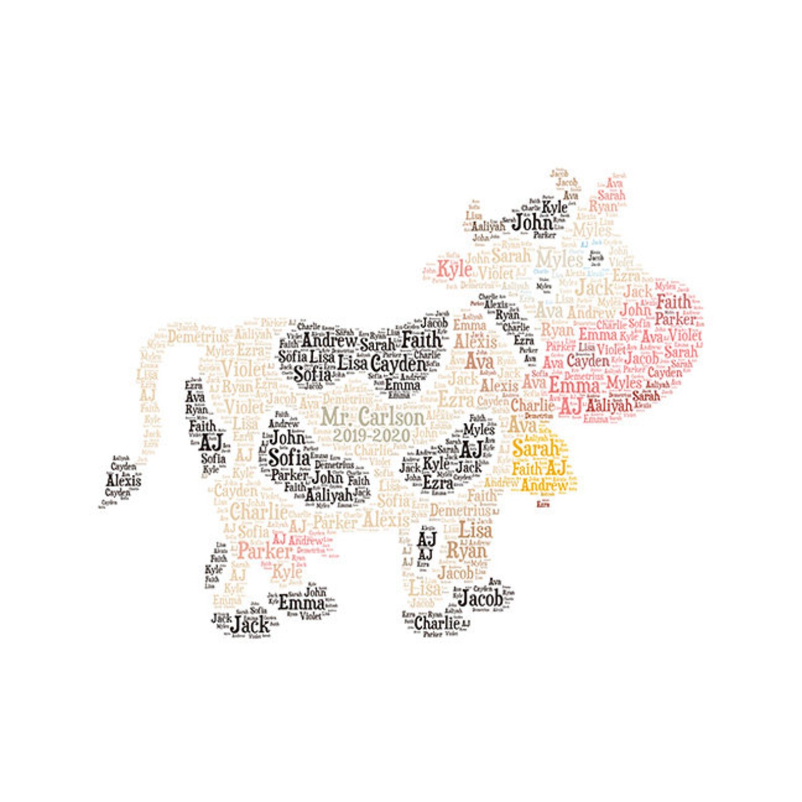 Digital COW Farm Animal Word Cloud Art Wordle Makes Great | Etsy