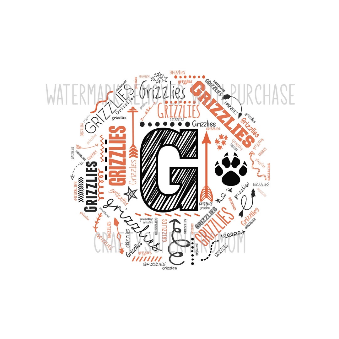 INSTANT Digital Download - GRIZZLIES Circle - Svg Pdf Png Jpg ...