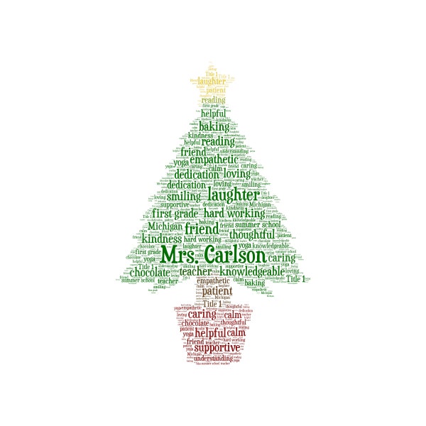 Christmas Word Tree - Etsy