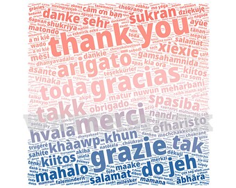 Thank You Word Cloud | Etsy