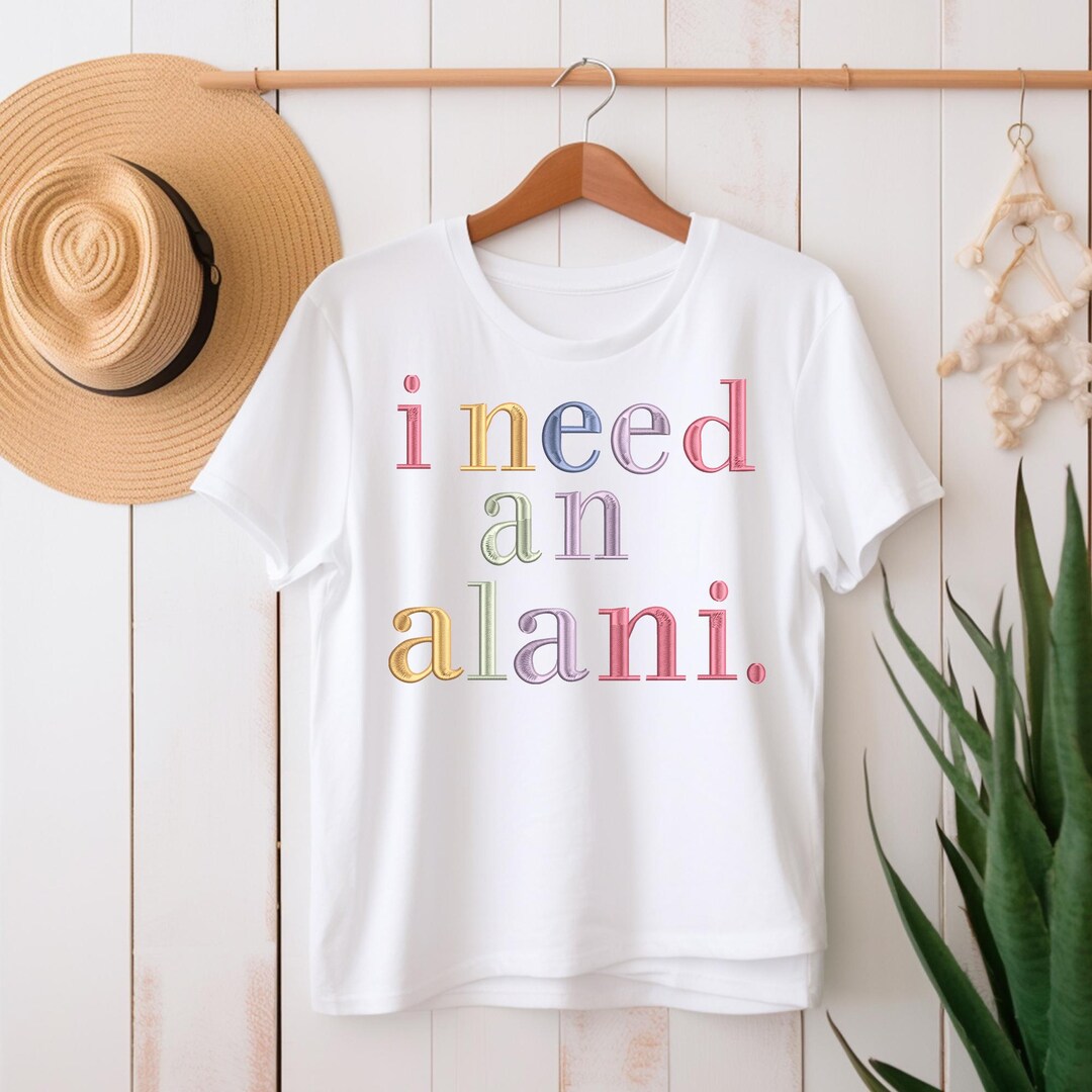 Alani Embroidery Design: 6 Size Digital Download - Etsy