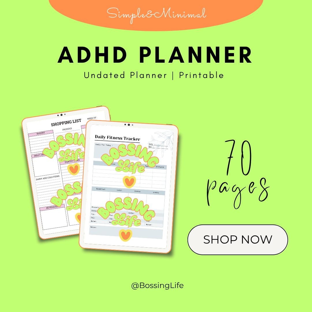 ADHD Planner Printable | Executive Function Organizer (digital Download ...