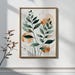 Boho Watercolor Leaves Print: Abstract Botanical Earth Tones (digital ...